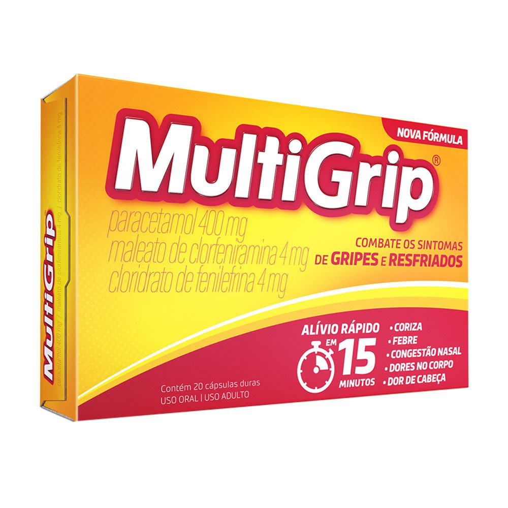 MULTIGRIP ANTIGRIPAL 20 CÁPSULAS - Preço Popular