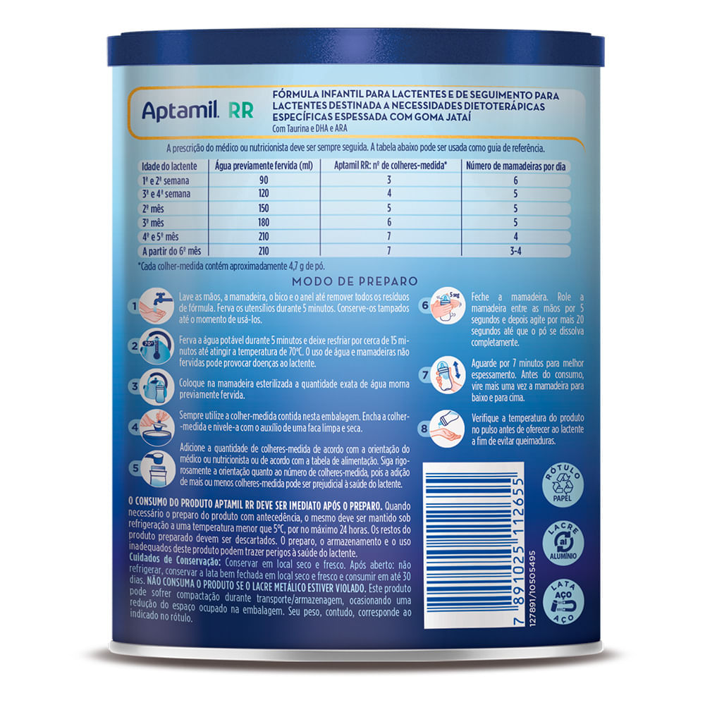 FORMULA INFANTIL APTAMIL RR DANONE 400G - Preço Popular