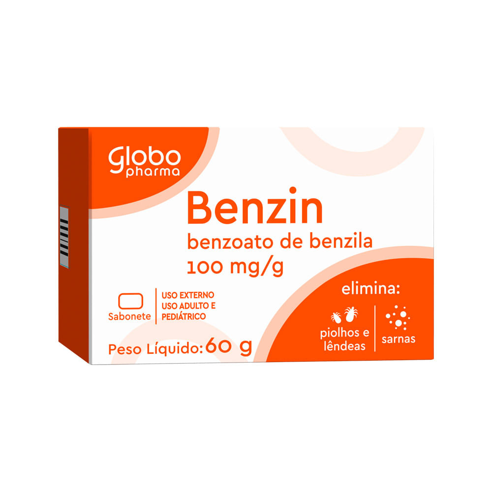 BENZIN BENZOATO DE BENZILA 100MG/G 60GR SABONETE GLOBO PHARMA - Preço ...