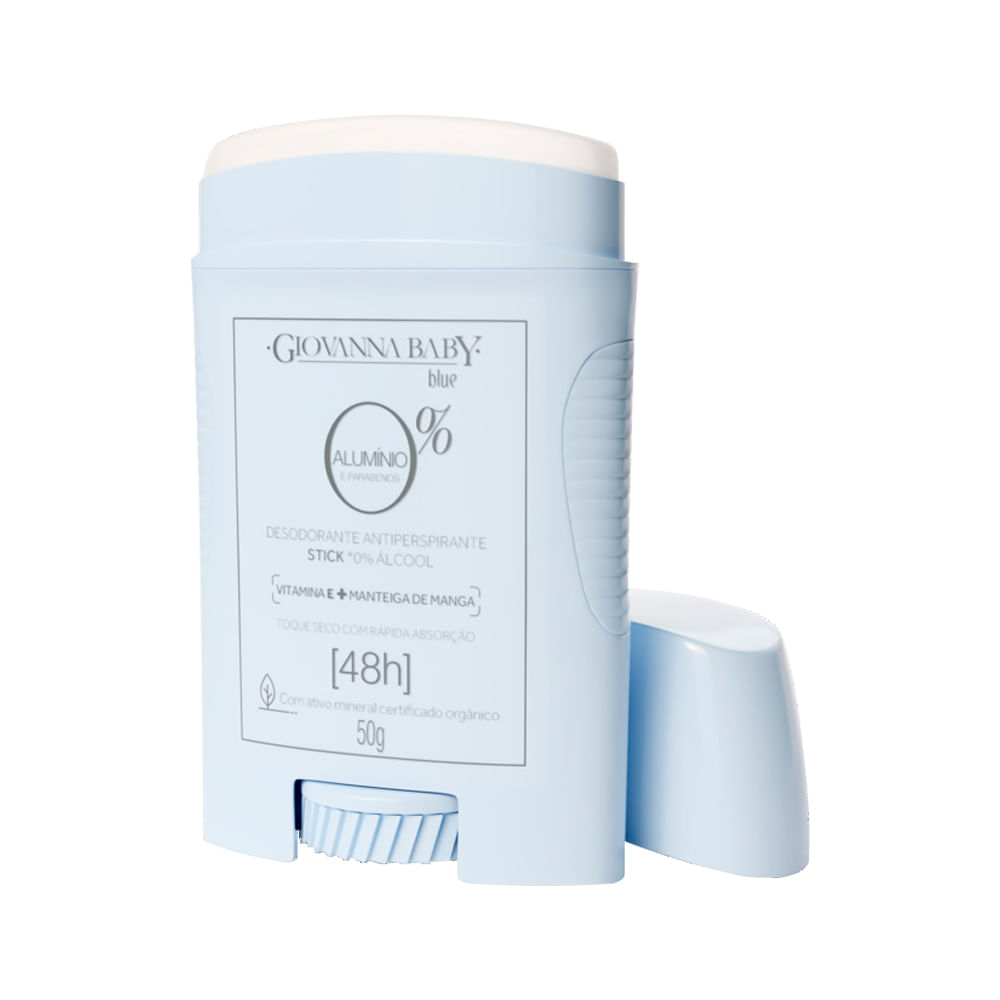DESODORANTE GIOVANNA BABY BLUE STICK SEM ALUMINIO 50GR - Preço Popular