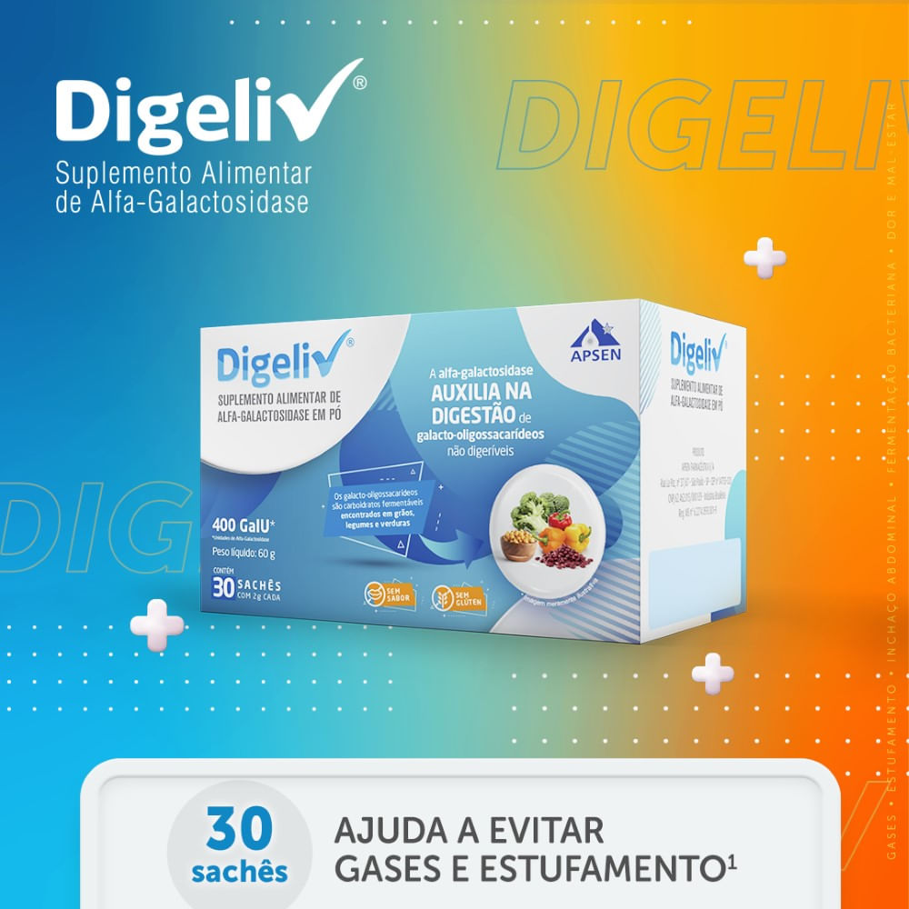 DIGELIV COM 30 SACHÊS - Preço Popular