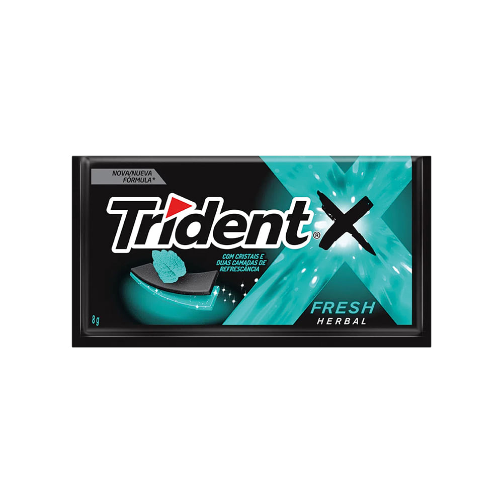 TRIDENT XFRESH COM 5 8GR HERBAL - Preço Popular