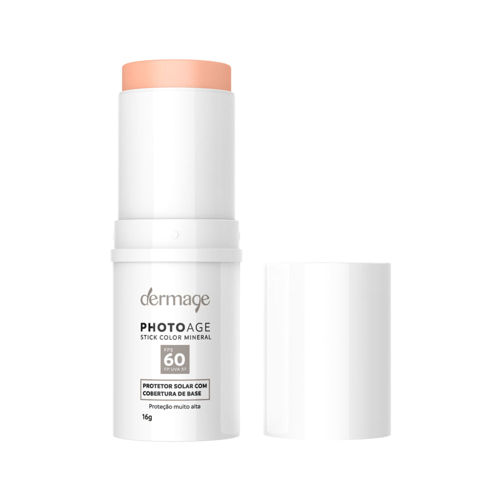 PROTETOR SOLAR FACIAL DERMAGE PHOTOAGE STICK COLOR CLARO FPS60 16G ...