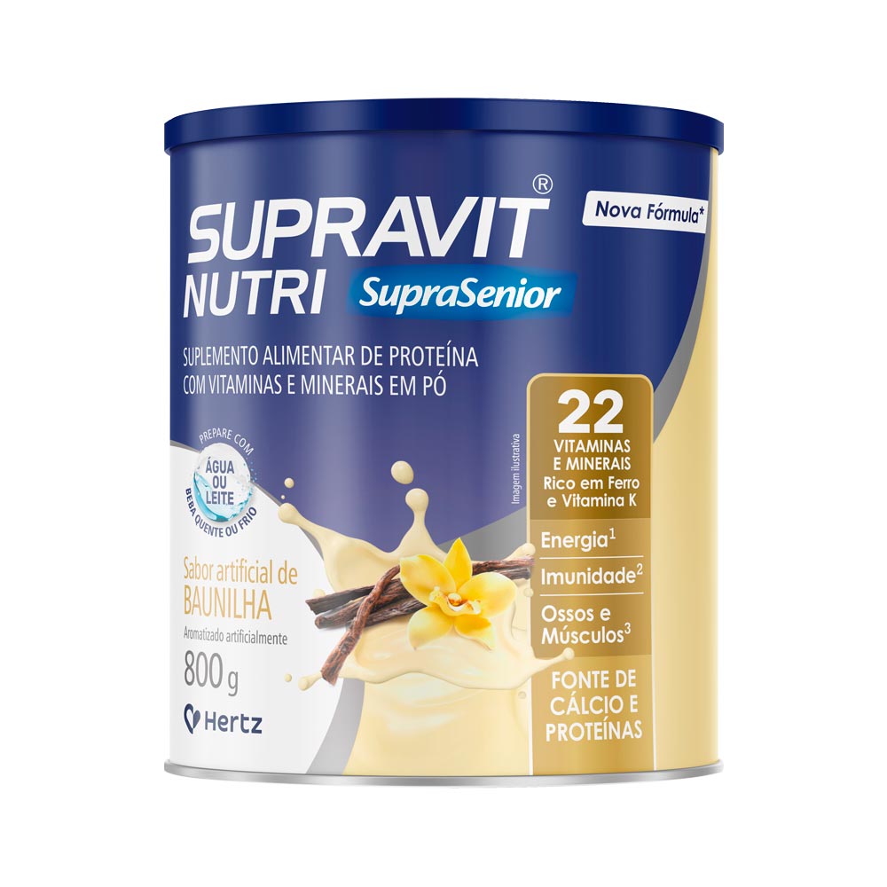 SUPLEMENTO ALIMENTAR SUPRAVIT NUTRI SUPRASENIOR BAUNILHA 800G - Preço ...