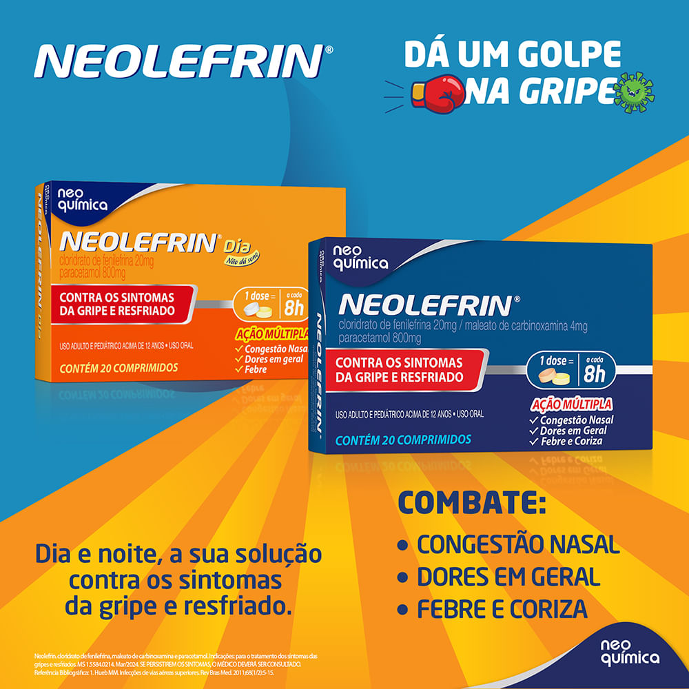 ANTIGRIPAL NEOLEFRIN 20 COMPRIMIDOS - Preço Popular