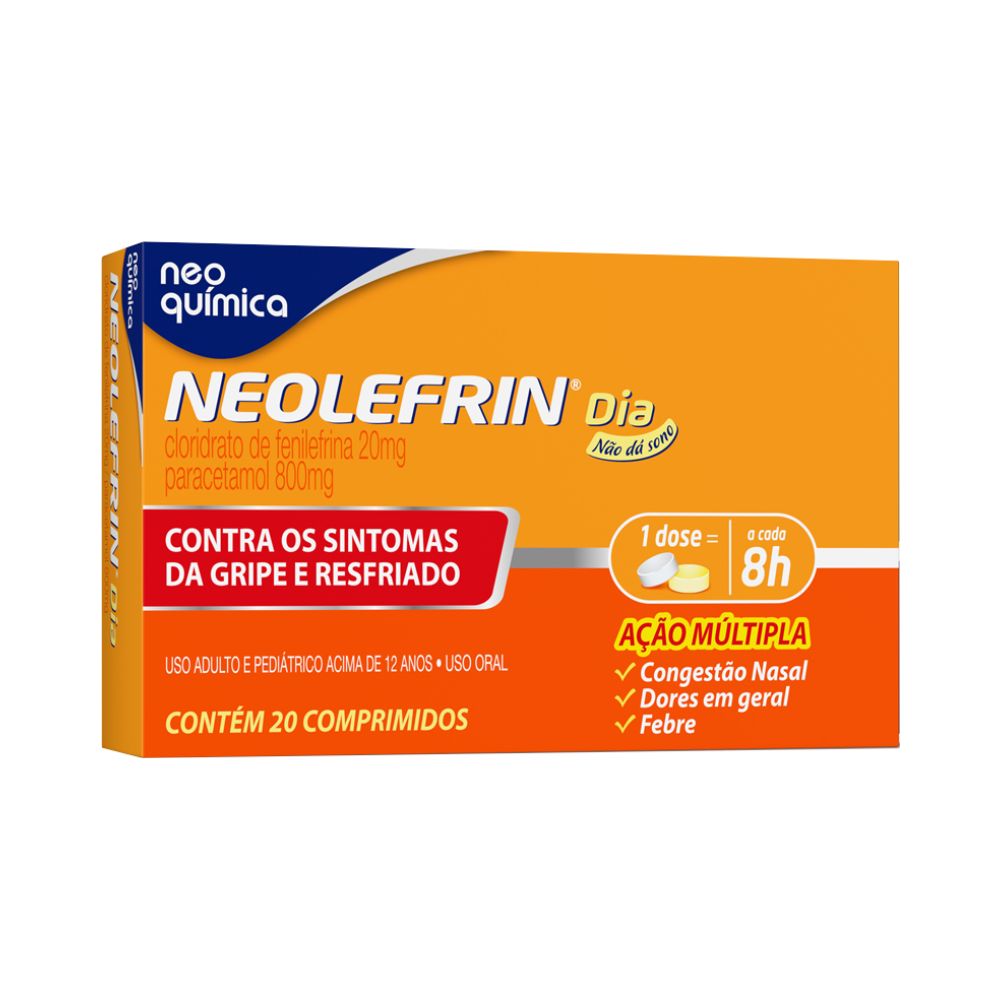 ANTIGRIPAL NEOLEFRIN DIA 20 COMPRIMIDOS - Preço Popular