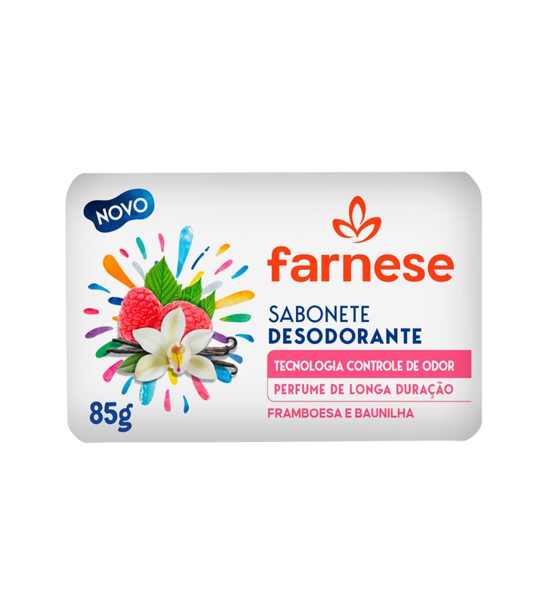 Sabonete Desodorante Farnese Framboesa E Baunilha 85gr - Preço Popular
