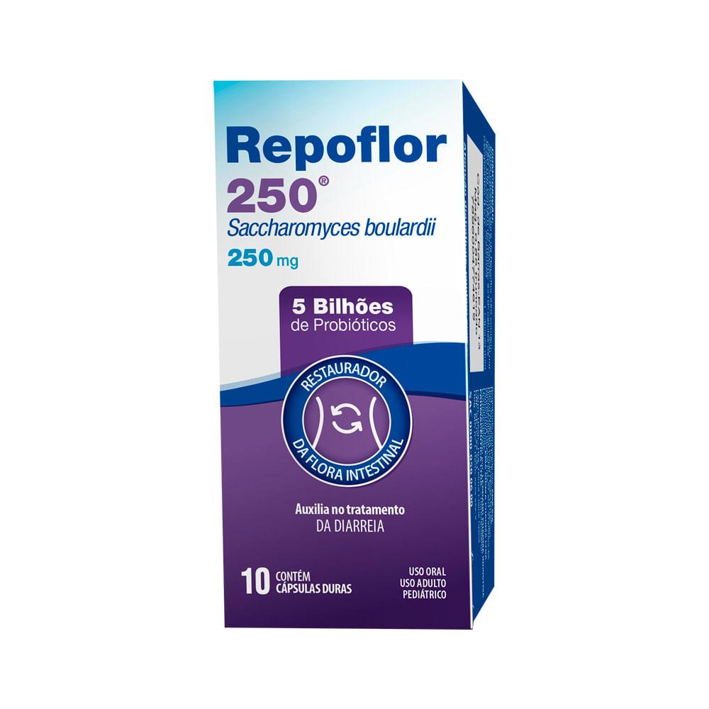 REPOFLOR COM 10 CAPSULAS DURAS 250MG - Preço Popular