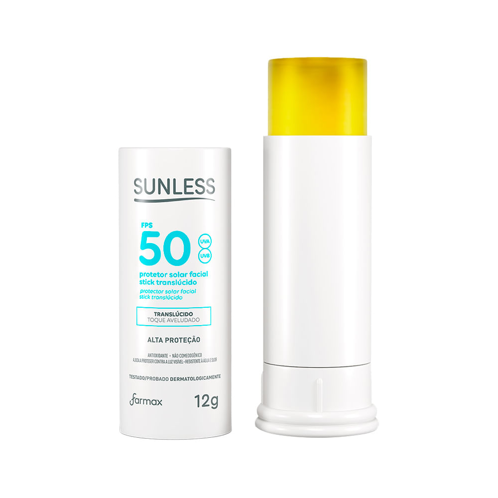 PROTETOR SOLAR SUNLESS FPS50 TRANSLUSCIDO STICK 12GR - Preço Popular