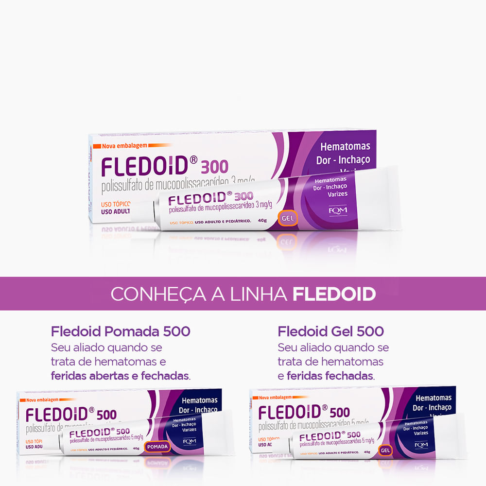 FLEDOID 300 GEL 40G - GEL PARA HEMATOMAS, DOR, INCHAÇO E VARIZES ...