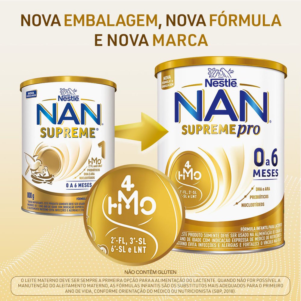 FÓRMULA INFANTIL NAN SUPREME PRO 0 A 6 MESES 800G - Preço Popular