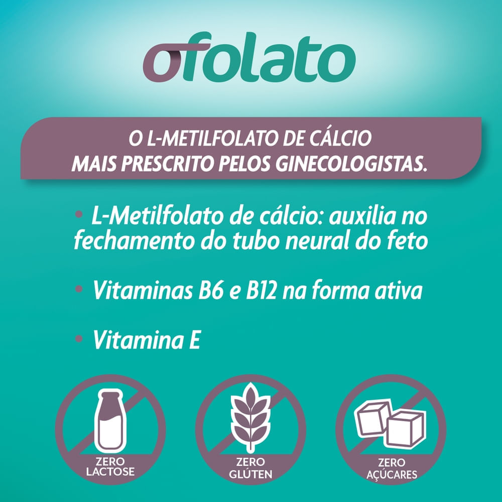 OFOLATO 30 COMPRIMIDOS METILFOLATO - Preço Popular