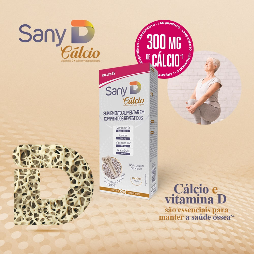 SUPLEMENTO ALIMENTAR SANY D CALCIO 30 COMPRIMIDOS - Preço Popular