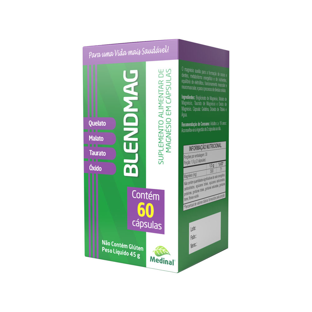 BLENDMAG MEDINAL COM 60 CAPSULAS - Preço Popular