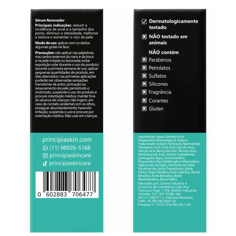 SERUM FACIAL RENOVADOR PRINCIPIA MIX-01 30ML - Preço Popular