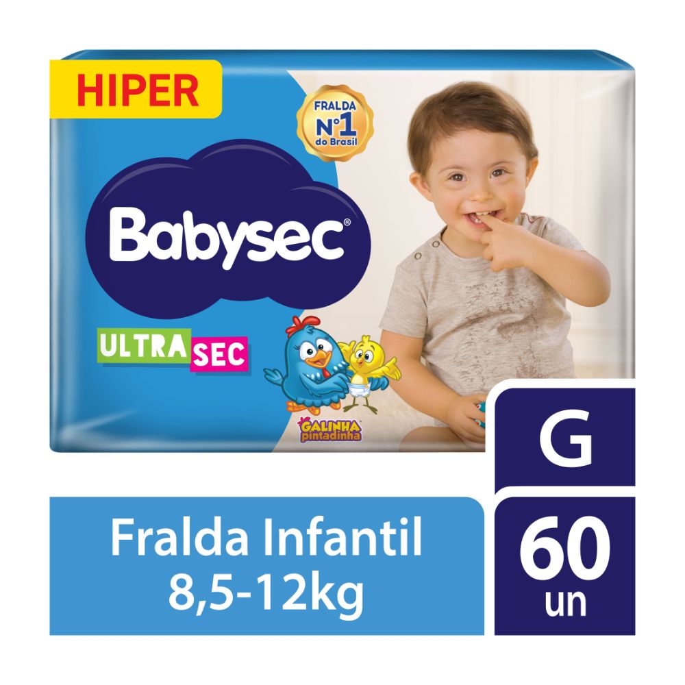 Fralda Babysec Ultrasec Galinha Pintadinha Hiper G 60 Unidades - Preço ...