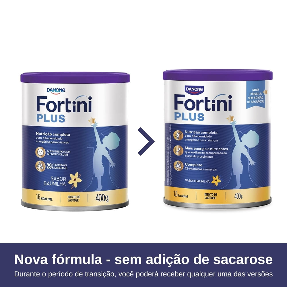 FORMULA INFANTIL FORTINI PLUS BAUNILHA 400G - Preço Popular