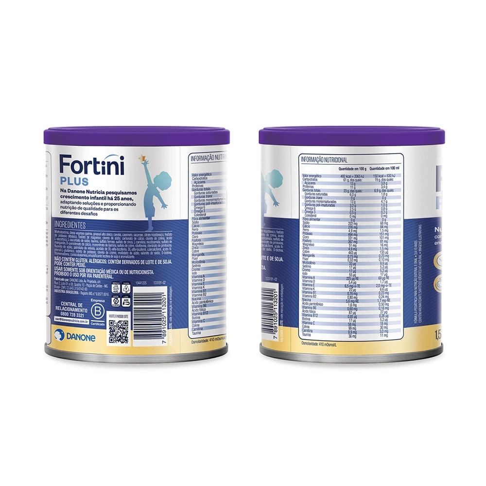 FORMULA INFANTIL FORTINI PLUS BAUNILHA 400G - Preço Popular