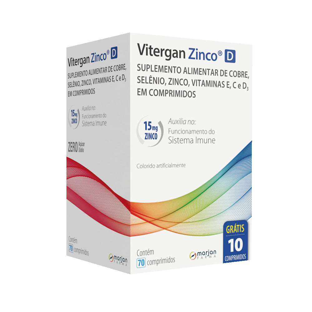 VITERGAN ZINCO D COM 70 COMPRIMIDOS ESPECIAL - Preço Popular