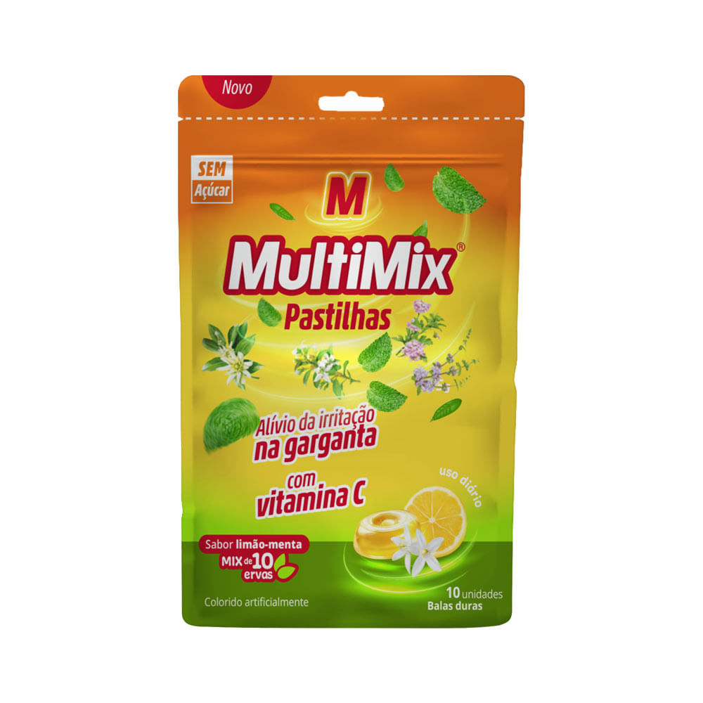 MULTIMIX PASTILHAS SABOR LIMAO-MENTA COM 10 PASTILHAS - Preço Popular