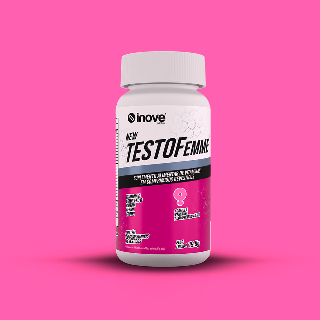 NEW TESTOFEMME COM 30 COMPRIMIDOS REVESTIDOS INOVE - Preço Popular