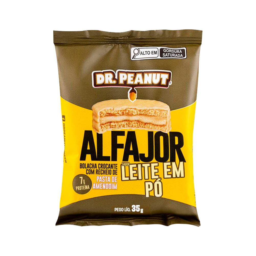 ALFAJOR DR.PEANUT LEITE EM PO 35GR - Preço Popular